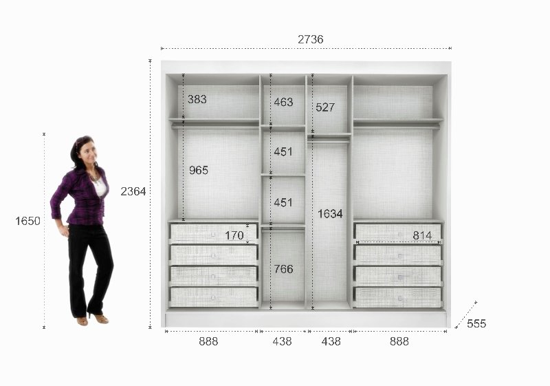 GUARDA-ROUPA PORTA DE CORRER 8GAV C/ESP NATUS - BRANCO | MadeiraMadeira