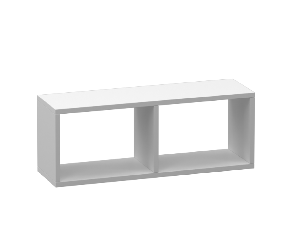 Nicho Decorativo Retangular com Divisória em MDF Branco | MadeiraMadeira
