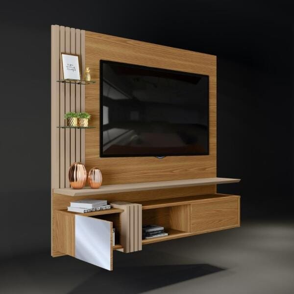 Painel Home Suspenso GOTTI para TV até 55 polegadas 1 Porta CARV. NOBRE ...