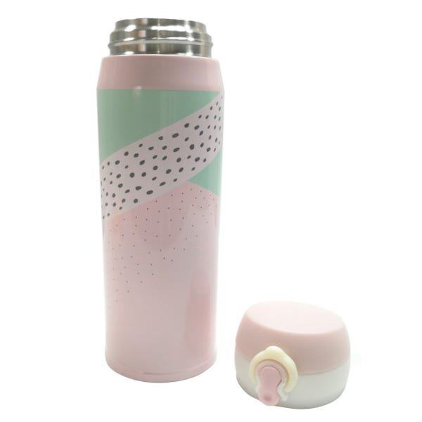 Garrafa Térmica De Inox 500 Ml Vacuum Bottle Rosa Com Tampa ...