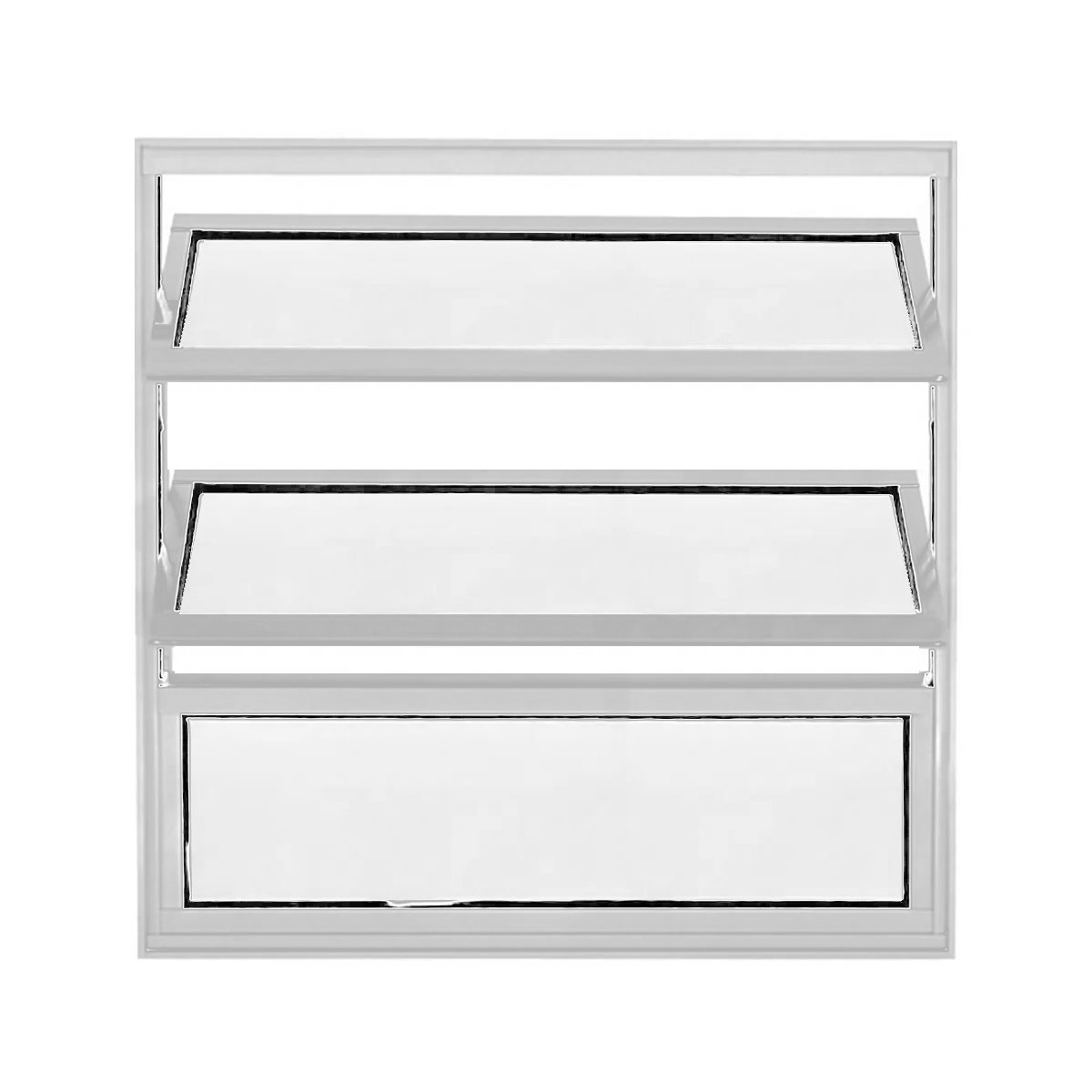 Vitrô Alumínio 60x60cm Branco Basculante Jet Mix | MadeiraMadeira