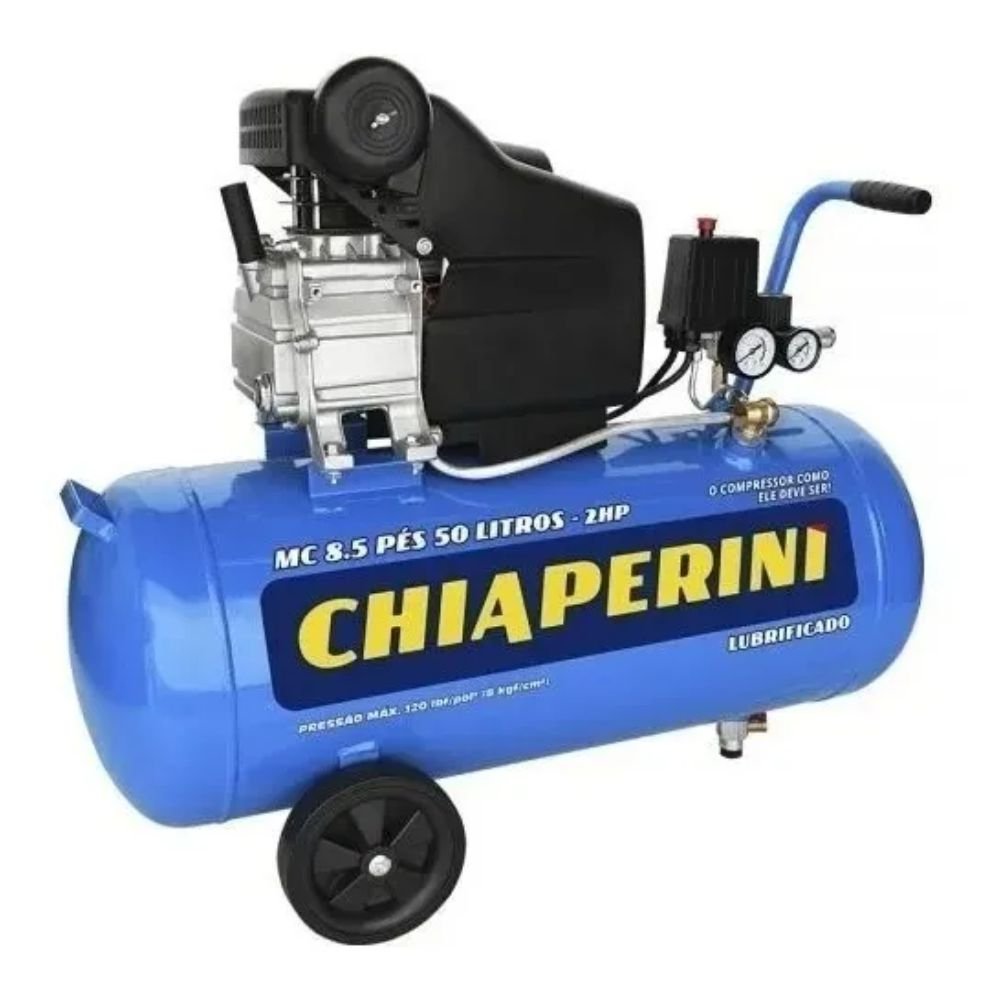 Motocompressor de ar 50 litros 2HP - Chiaperini MC 8.5/50 | MadeiraMadeira