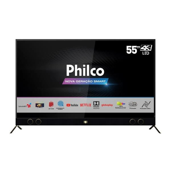 Smart TV Philco 55 Polegadas PTV55G60Sn 4K Sb LED – Netflix Bivolt | MadeiraMadeira