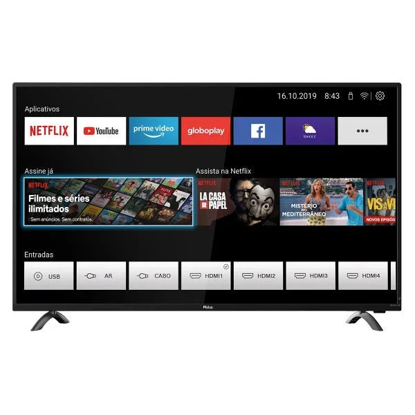 TV Philco LED 50 Polegadas 4K PTV50G60Sn – Netflix Bivolt | MadeiraMadeira