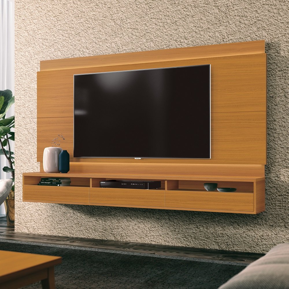 Painel Home 2.0 TV 70 Polegadas Nicho e 3 Portas Savoy:Cedro ...