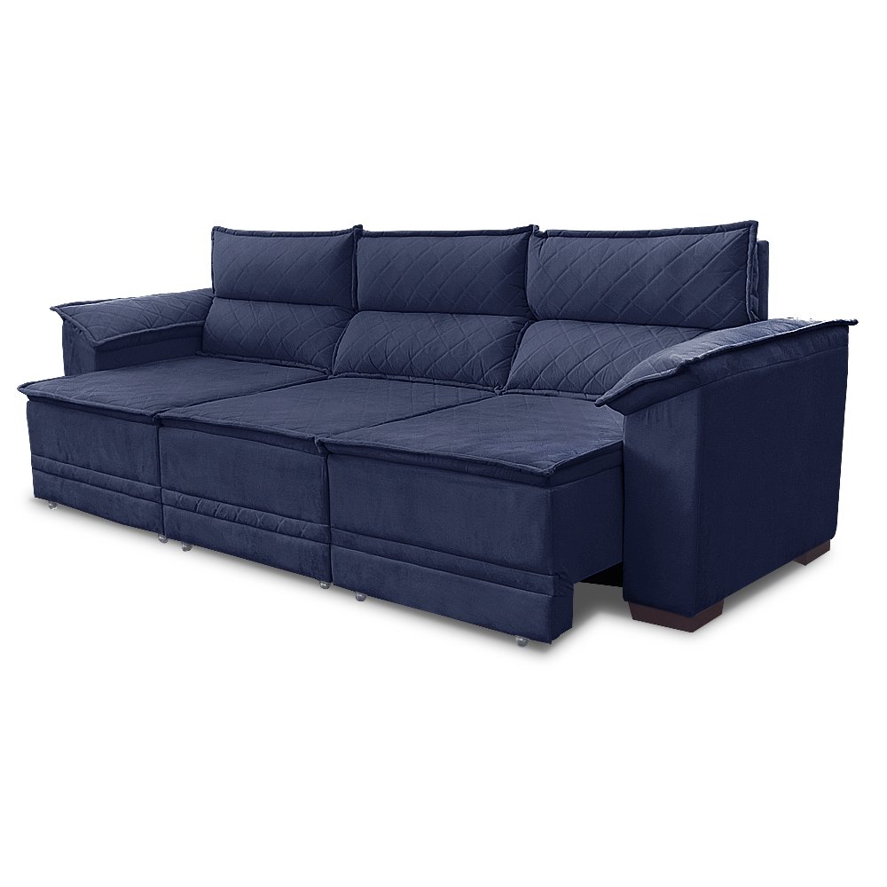 Sofá Prize Inbox com Assento Retrátil e Encosto Reclinável em Tecido ...