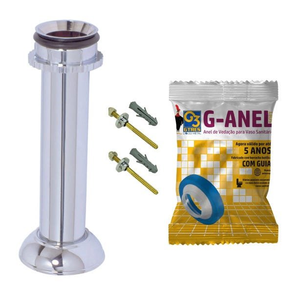 Kit 4 Peças para Instalação de Bacia Convencional | MadeiraMadeira