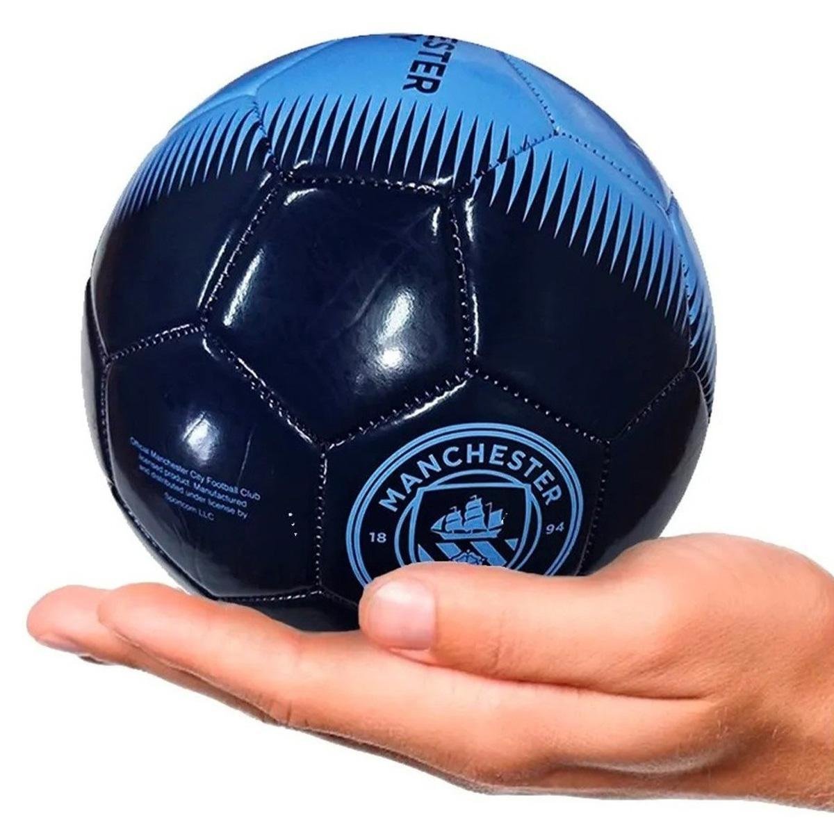 Mini Bola De Futebol Manchester City Licenciada - Azul - 2 | MadeiraMadeira