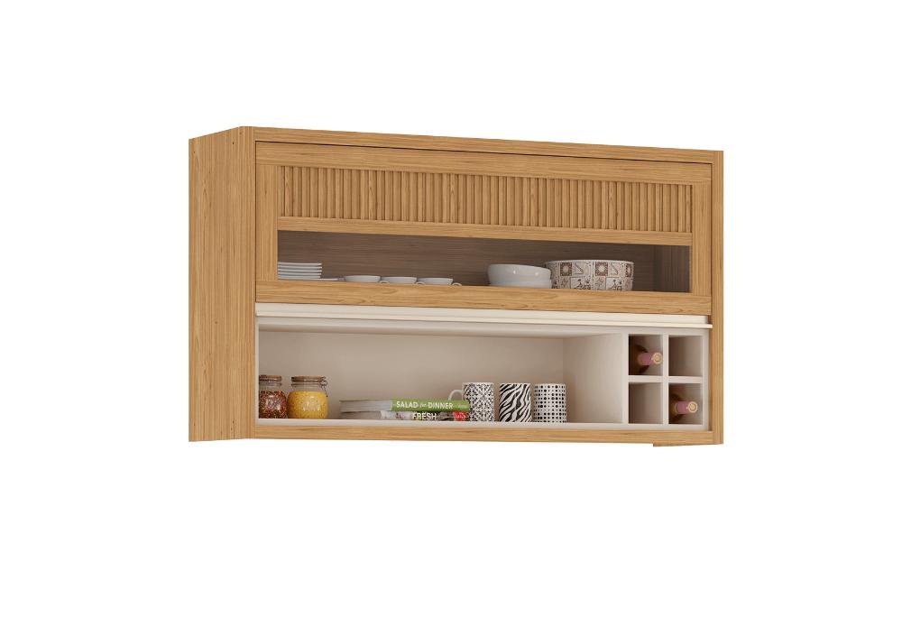 Armário Aéreo Cozinhas Itatiaia Lisboa - 1 Porta c/ Nicho - Off White ...