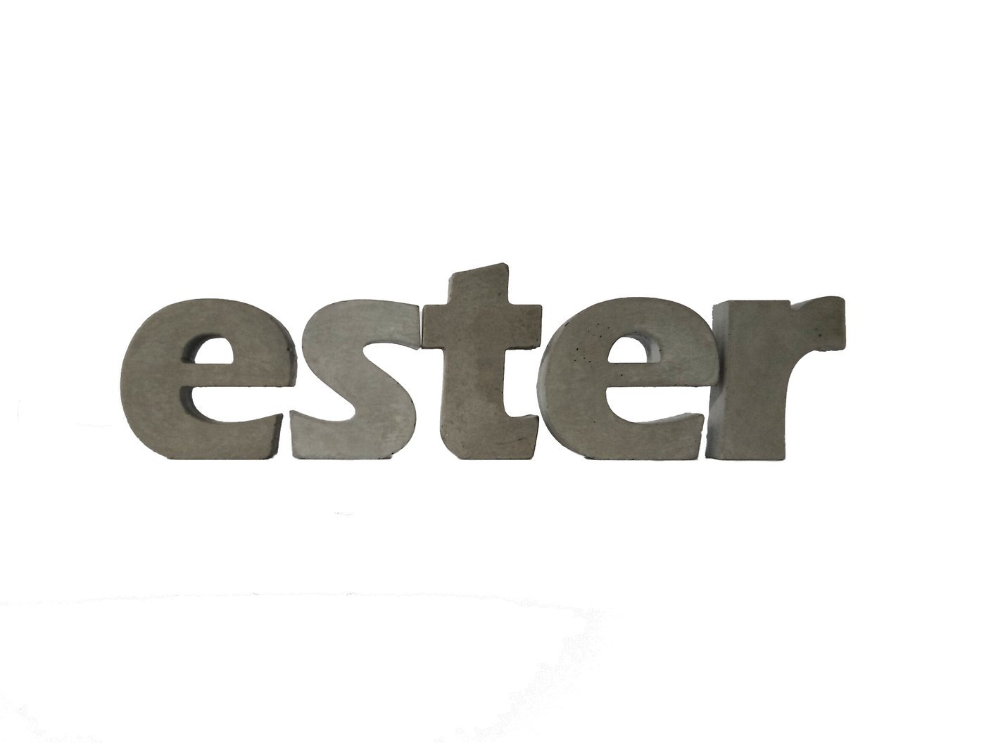 Letra Decorativa Concreto Nome Palavra Ester | MadeiraMadeira
