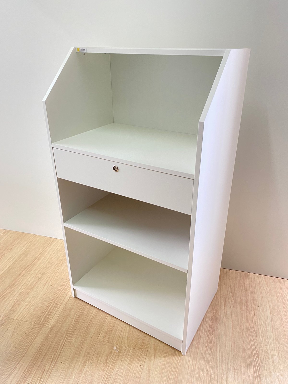 Balcão Caixa Box Branco Loja Recepcao | MadeiraMadeira