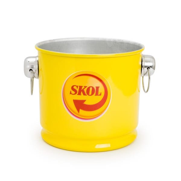 Balde de Gelo Aluminio Térmico Cerveja Skol 10 Litros | MadeiraMadeira