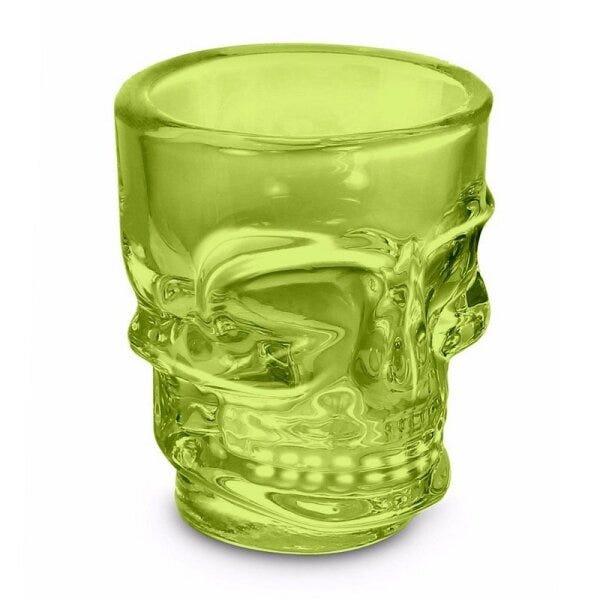 Copo Shot Caveira Skull Dose 50ml - verde limão | MadeiraMadeira