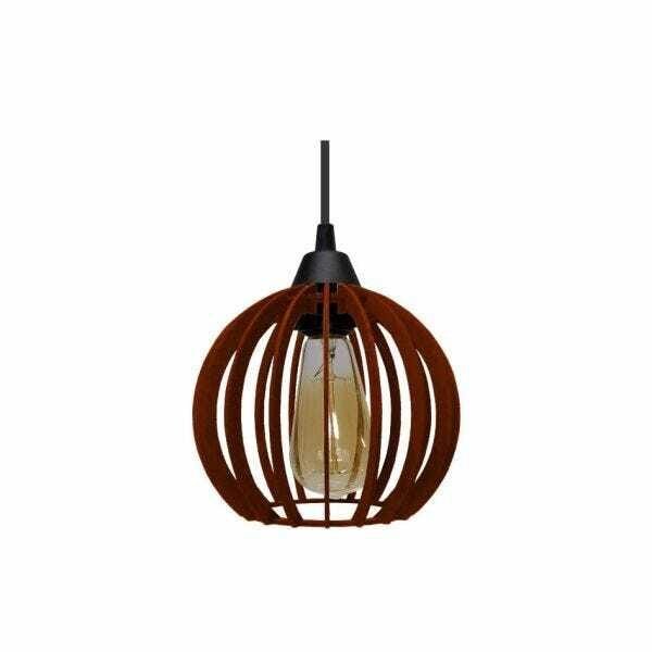 Pendente em Madeira - Micro Ball Light - Tabaco | MadeiraMadeira
