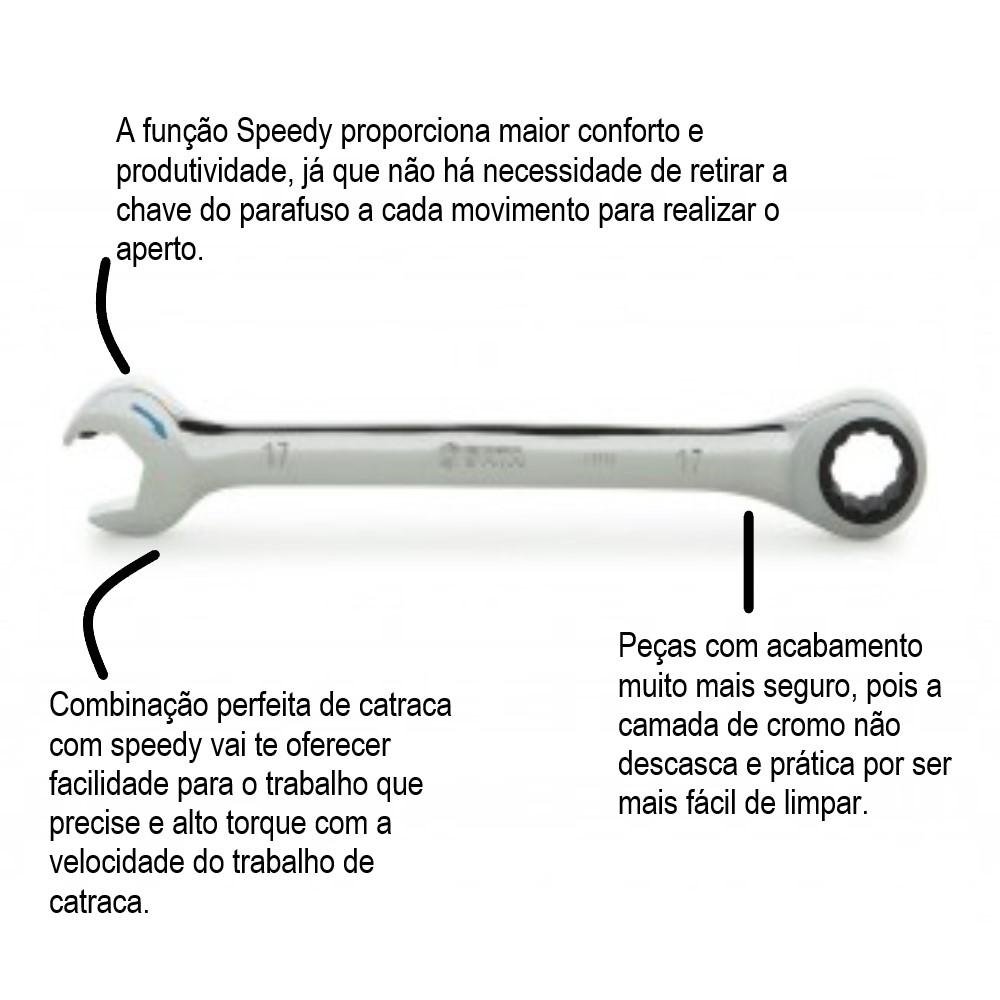 Chave Combinada Belzer Speedy 9mm com Catraca Sata | MadeiraMadeira