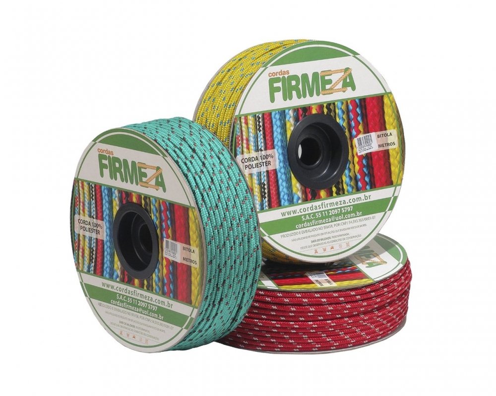 Corda Trancada Colorida 06Mm Carretel 150Mts | MadeiraMadeira