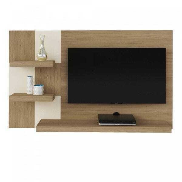 Painel para TV até 50 Polegadas 3 Prateleiras Chess Artely | MadeiraMadeira