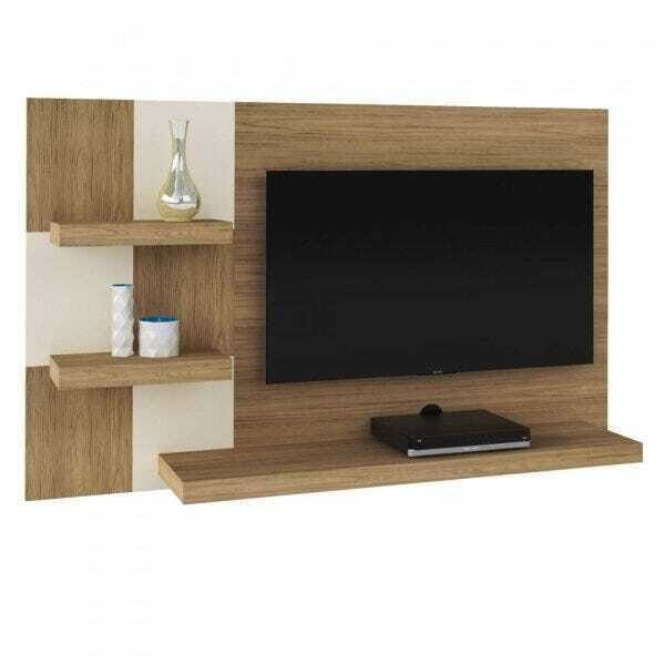 Painel para TV até 50 Polegadas 3 Prateleiras Chess Artely | MadeiraMadeira
