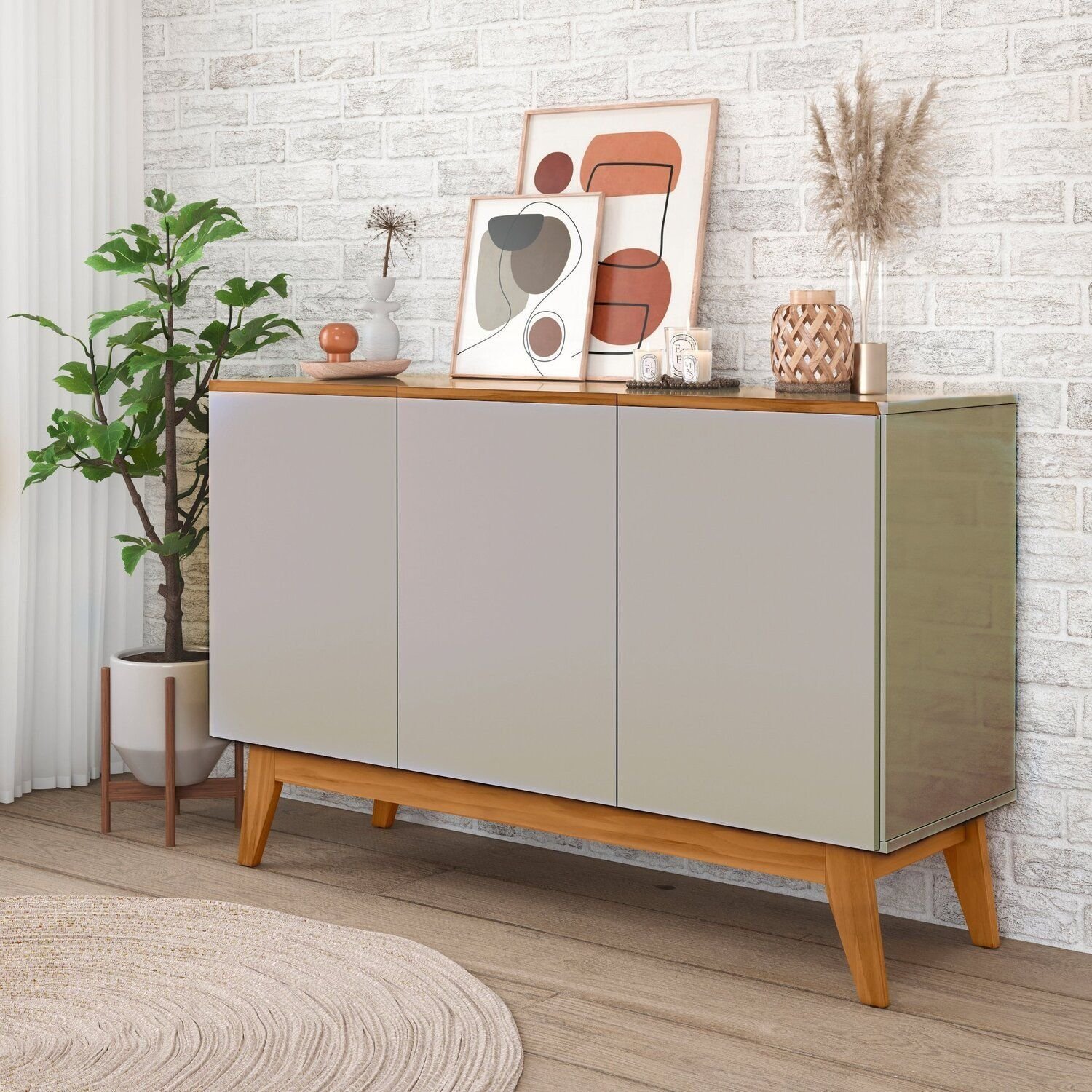 Buffet para Sala de Jantar 3 Portas Moderno | MadeiraMadeira