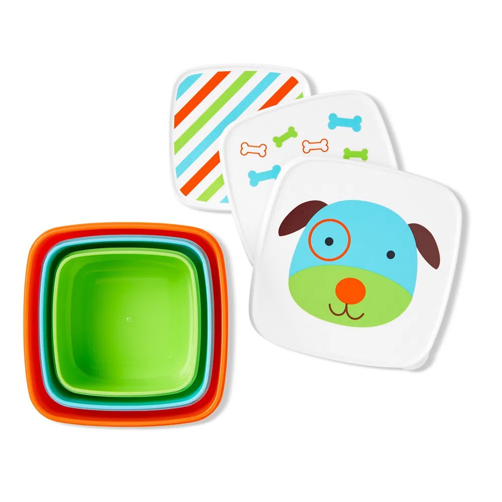 Kit 3 Potes Snack Cachorro Skip Hop | MadeiraMadeira