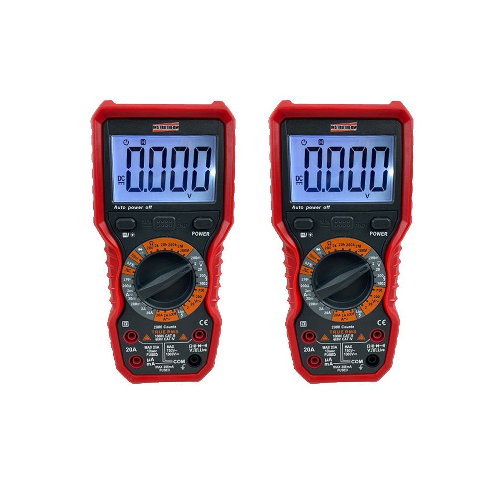 Kit 2 Multímetro Digital Corrente Resistência Tensão Capacitância Diodo ...