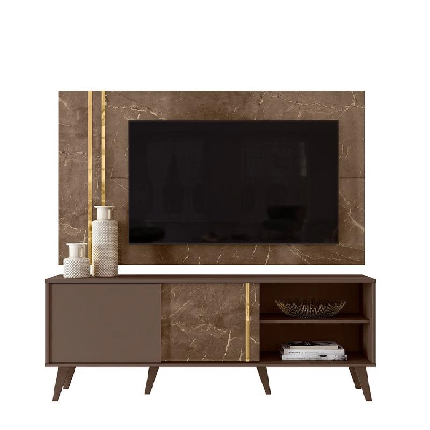 Bancada com Painel Cronos Para Tv 65" imperial/Sépia - Madetec ...