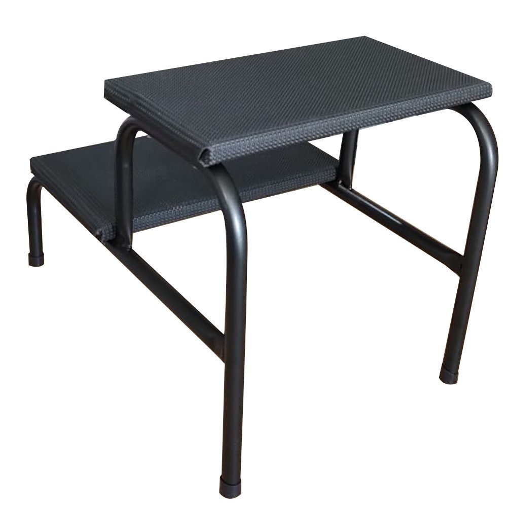 Kit 3 Escadas Multiuso 2 Degraus Piso Em MDF Com Antiderrapante Preta Medcombo Escadinha ...