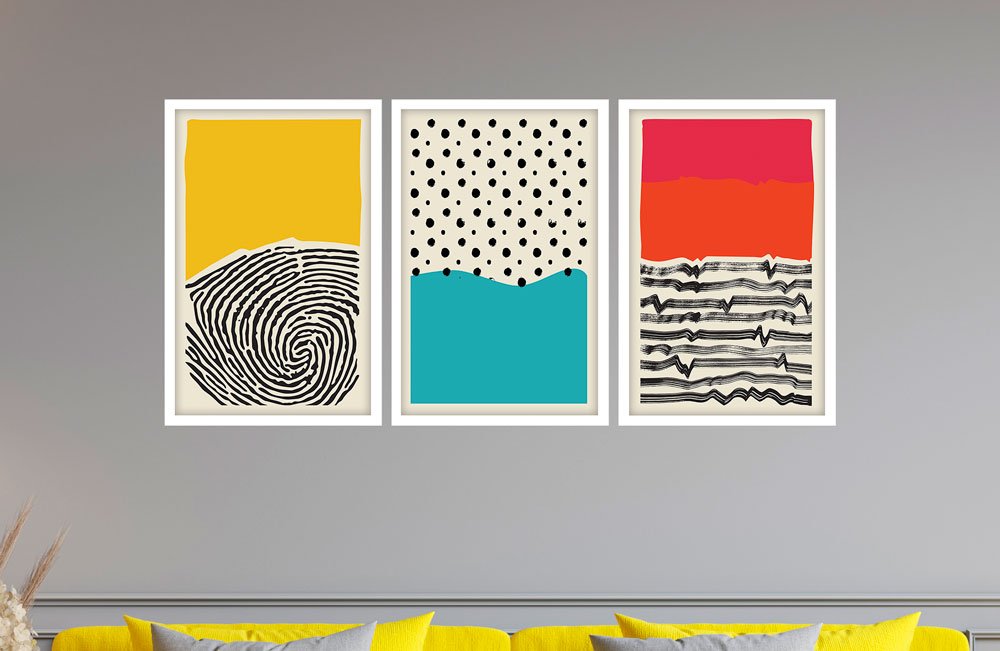 Quadros Decorativos para Parede Quarto Sala Abstrato Cores Moderno ...