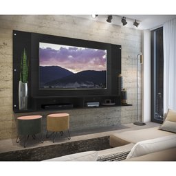 Painel TV 60" Tókio Multimóveis Preto | MadeiraMadeira