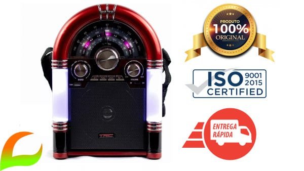 Caixa de Som Trc 210 Retrô 35W Rms Bluetooth Mini Jukebox | MadeiraMadeira