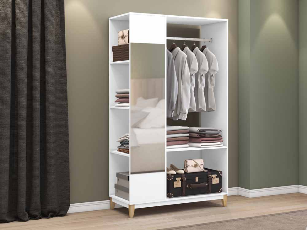 ROUPEIRO ABERTO LEGNO 2 NICHOS - BRANCO Móvel Bento | MadeiraMadeira