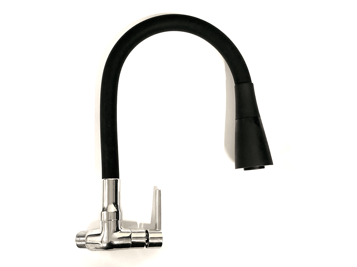 Torneira Metalplas 4066 C77 Girat. Parede preto 1\/4 volta | MadeiraMadeira