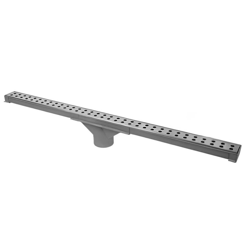 Ralo Linear Em Abs Capri 2,5 X 80 Cm Com Grelha Cinza Tecnoperfil ...