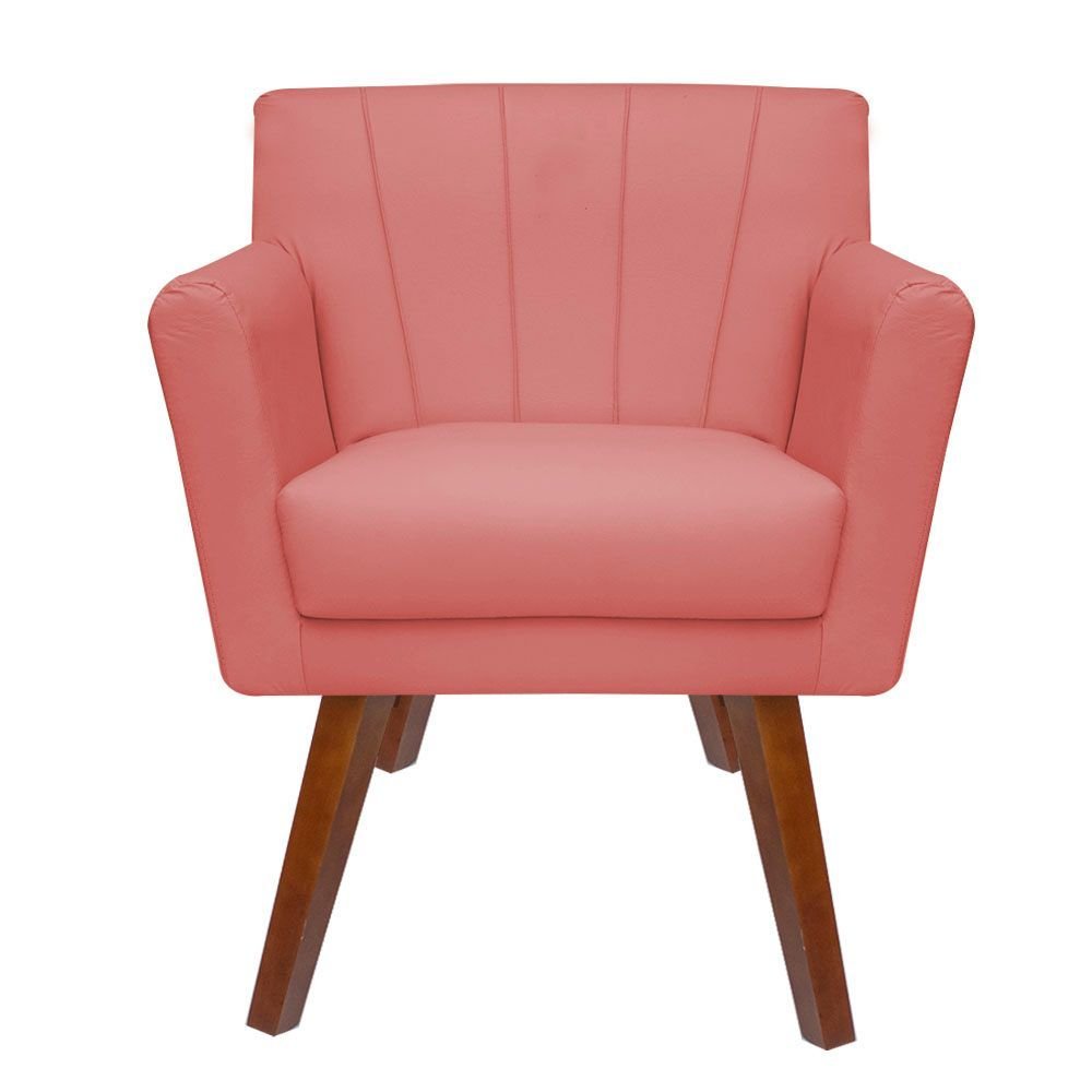 Poltrona Decorativa Clinicas Iza Pés Quadrados - Dritex:suede Rose ...