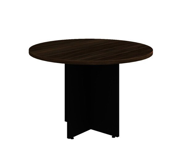 Mesa de Reunião Redonda - WORKSTART -1,10x1,10x0,73m - MARSALA / PRETO ...