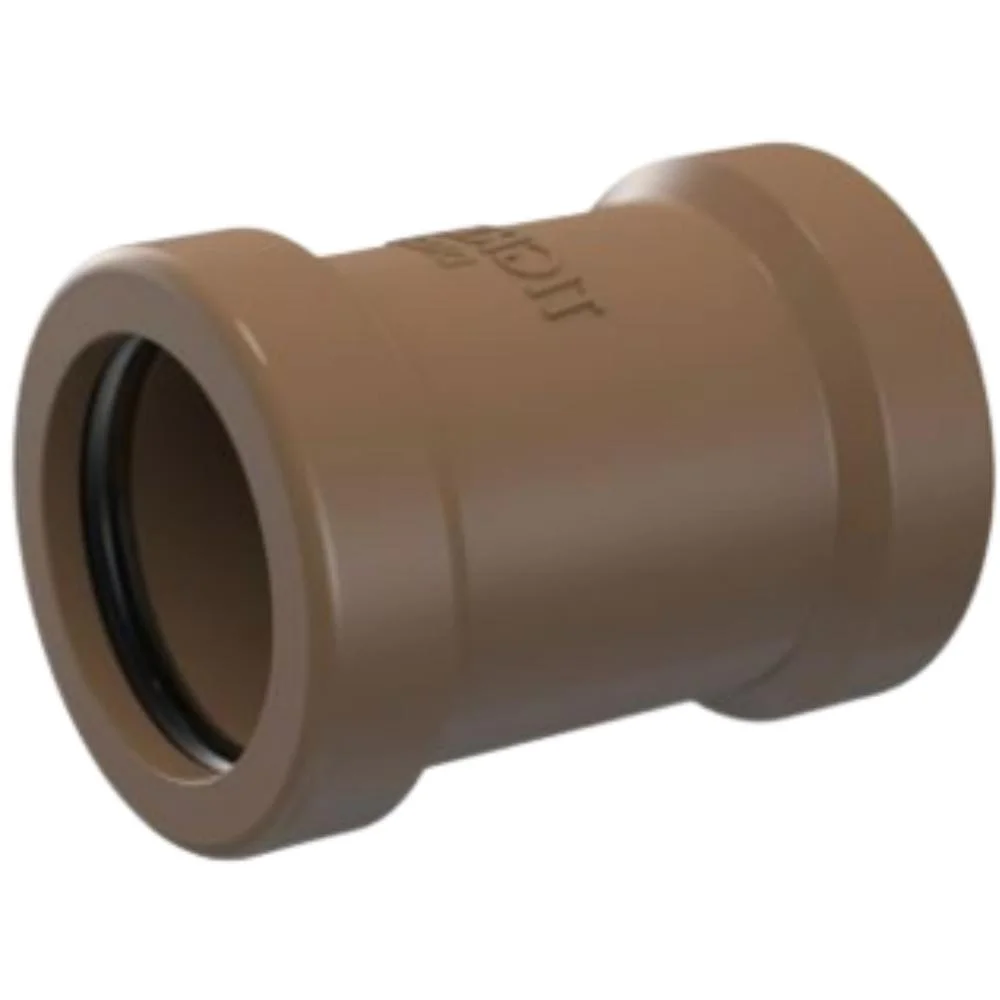 Luva de Correr Soldável Pvc Marrom para Canos Tubos e Encanamentos Água ...