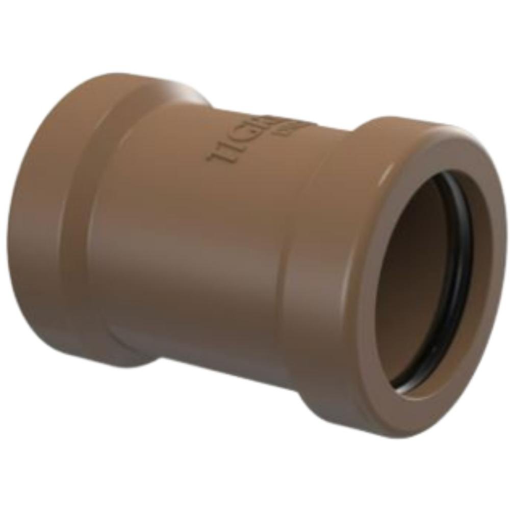 Luva de Correr Soldável Pvc Marrom para Canos Tubos e Encanamentos Água ...