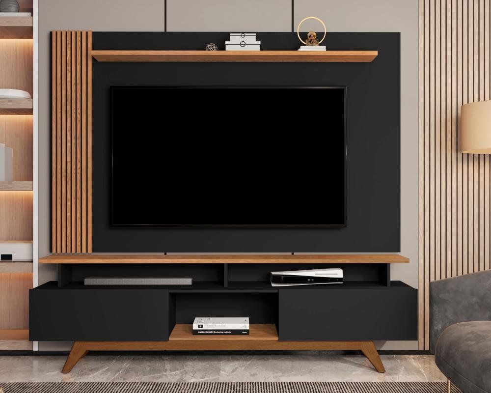 Rack com Painel Ripado para Tv até 70 Polegadas 2 Gavetas Grécia 180cm ...