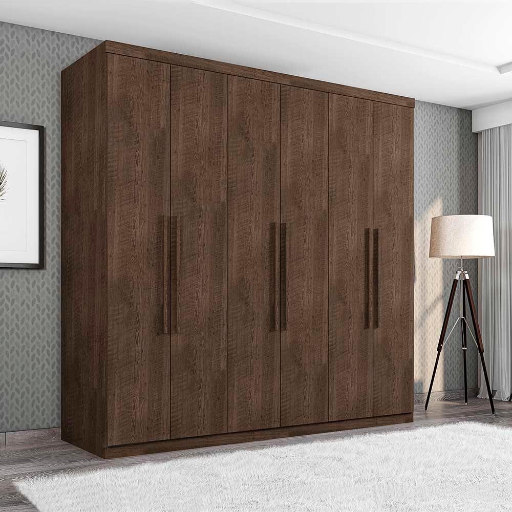 Guarda-Roupa Casal Grande 6 Portas 100% MDF Chocolate Gold Framar ...