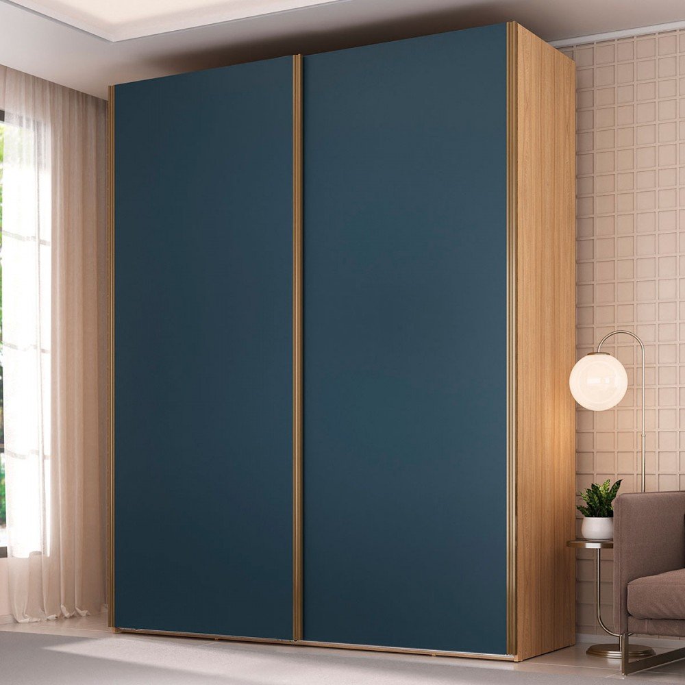 Guarda-roupa Solteiro Veneto 2 Portas 3 Gavetas 100% Mdf Olmo Italiano ...