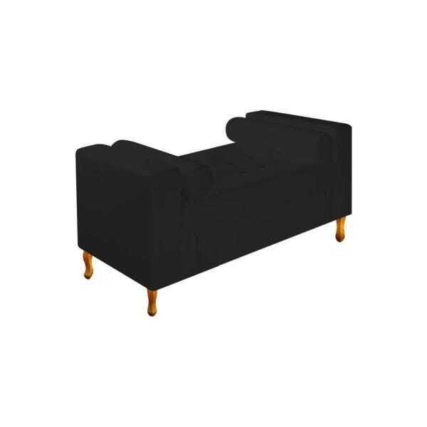 Kit Recamier Sofá Calçadeira Divã Félix 90cm e Cabeceira Estofada Lady ...