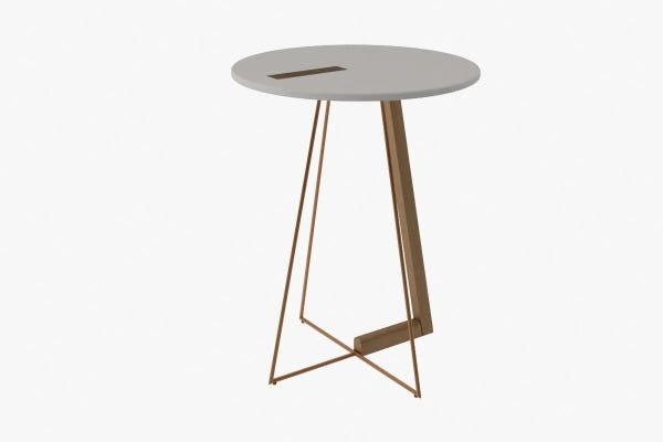 Mesa de Canto Tria - Natural / Off White | MadeiraMadeira