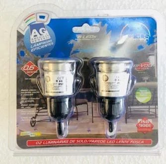 Mini LED para Solo Luz Azul Bivolt Kit com 2 Luminárias 6 Leds 0,6W ...
