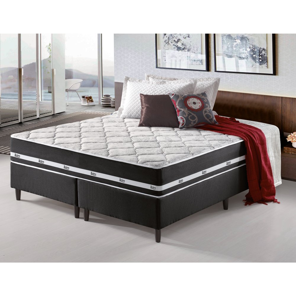 Cama Box Super King Zidi Los Angeles 193x203cm com Molas Ensacadas Zidi ...