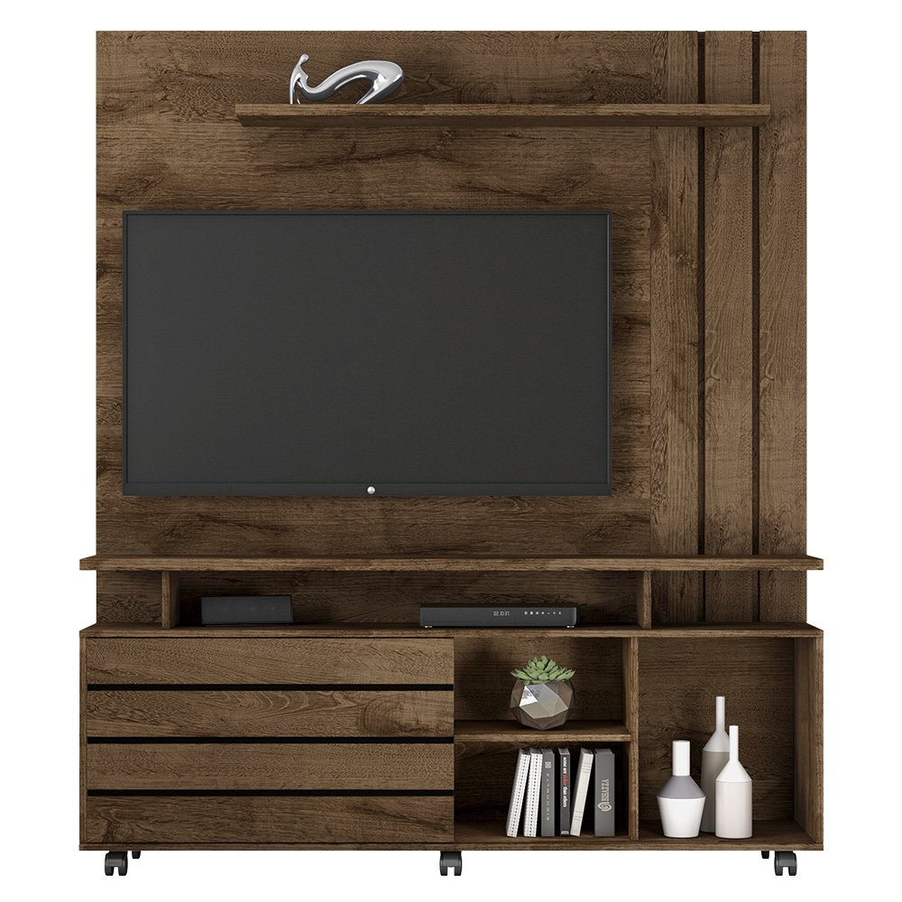 Estante Home Flex para TV Até 65 Polegadas Serrano JCM Movelaria Cacau ...