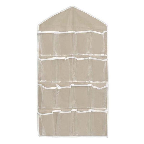 Organizador de Guarda-Roupa Cabide Meias Sapatos Bege | MadeiraMadeira