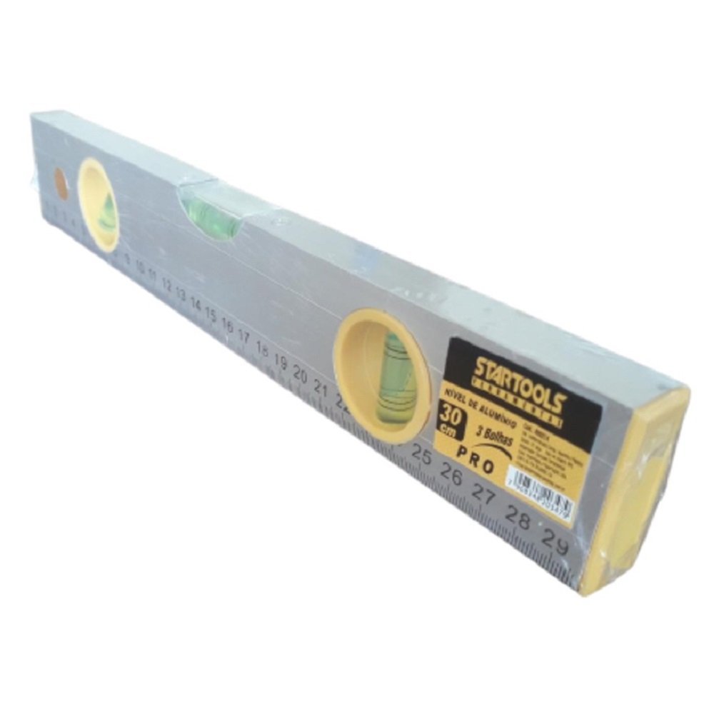 Nível 3 Bolhas Alumínio 30cm Régua Prumo Nivelar Piso Parede ...