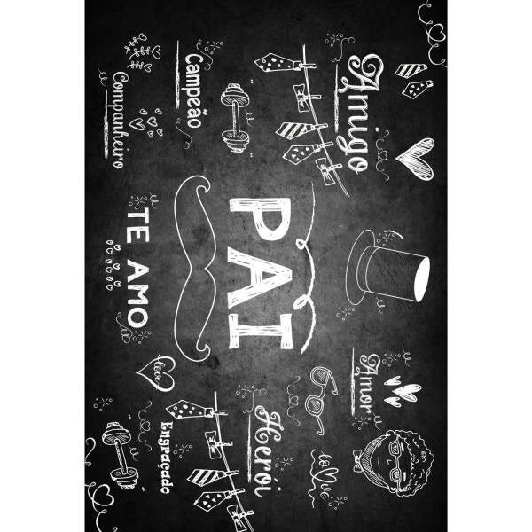 Fundos Fotografico Backdrop Newborn em tecido 2,2x1,5m Parede de giz Pai P368 | MadeiraMadeira