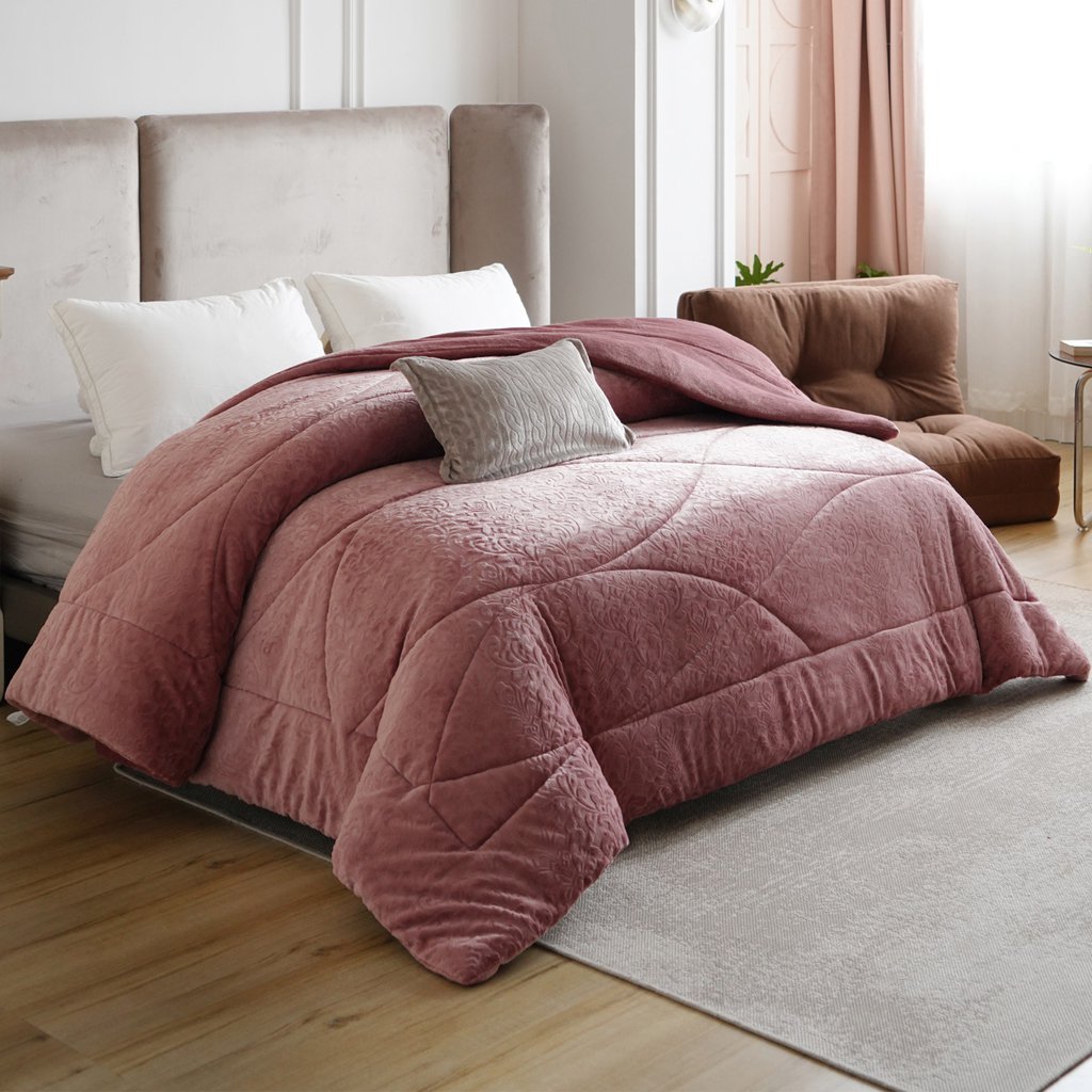 Edredom Queen Plush Sense Dupla Face Toque Flannel Tessi | MadeiraMadeira