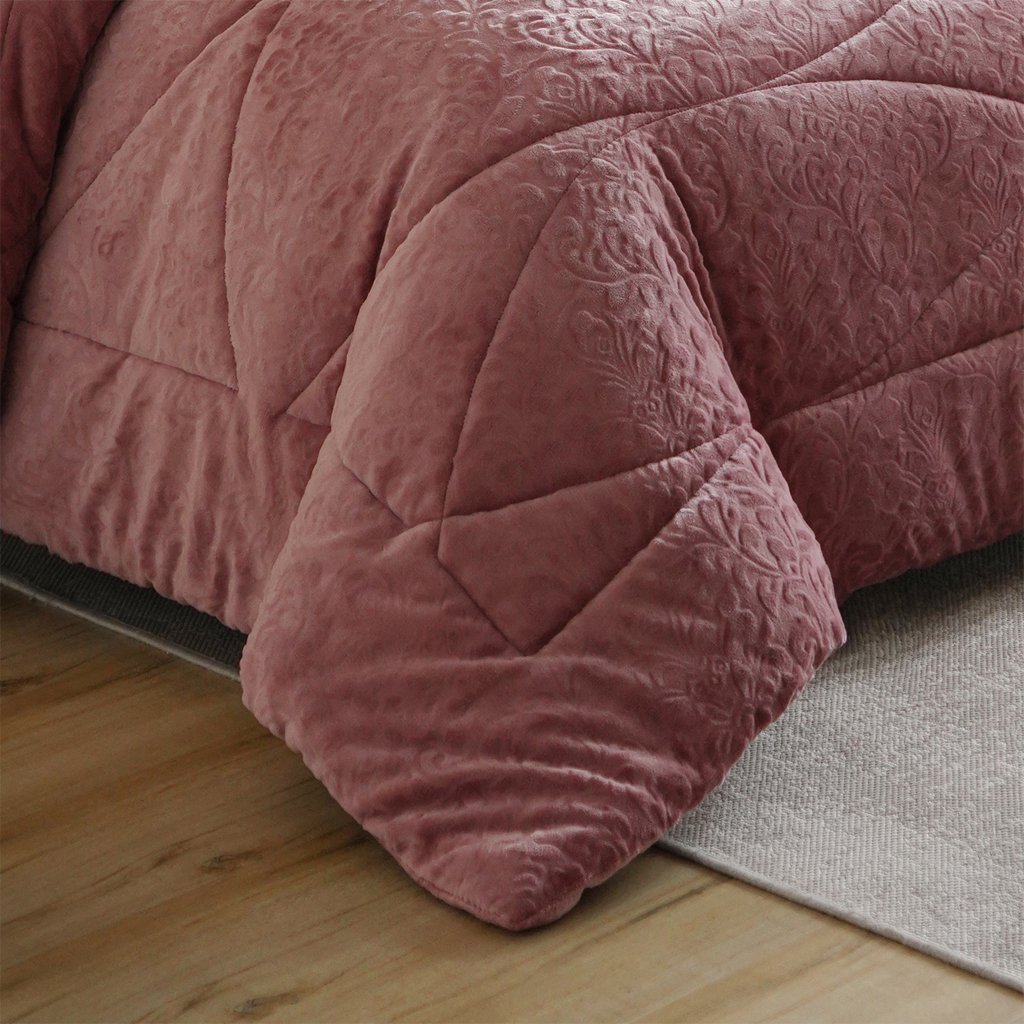 Edredom Queen Plush Sense Dupla Face Toque Flannel Tessi | MadeiraMadeira